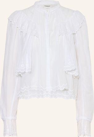 Isabel Marant Marant &Eacute;toile Bluse Kelmon Mt Lochspitze Und R&uuml;schen weiss