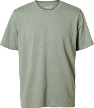 Selected Herren Slhaspen Slub Ss O-Neck Tee Noos, Iceberg Green, L EU