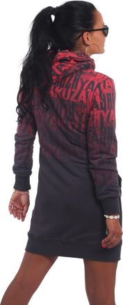 Yakuza Damen UR893 Hoodie Kleid, Anthrazit, XS