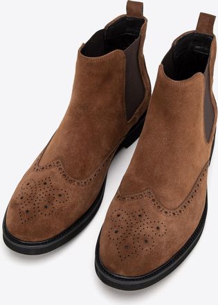 Wittchen Herren Chelsea Boots aus braunem Wildleder