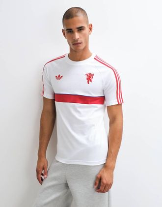 adidas Manchester United Originals T-Shirt in Wei&szlig;