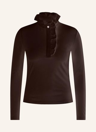 Rich & Royal Longsleeve Mit R&uuml;schen braun