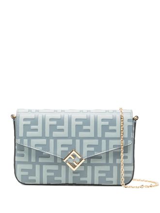 Fendi pochette FF Diamonds - Bleu