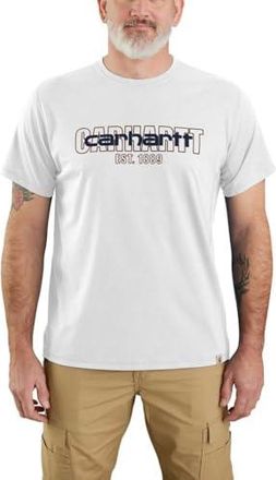 Carhartt Work in Progress T-shirt graphique Force &agrave; manches courtes pour homme Coupe d&eacute;contract&eacute;e, Marron, Taille S