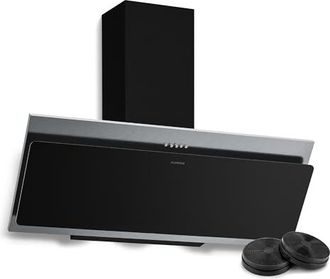 Klarstein Klarstein Hotte aspirante 90cm, hotte aspirante avec filtre compatible lave-vaisselle en aluminium, hotte aspirante silencieuse pour &eacute;vacuation dair, 