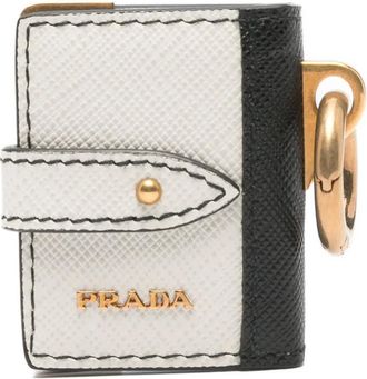 Prada Gep&auml;ckanh&auml;nger aus Saffiano-Leder - Wei&szlig;