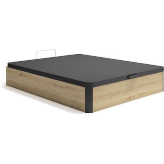 Vente-Unique Vente-unique - Sommier coffre 160 x 200 cm - Naturel clair et noir - namosi de ysm&eacute;e