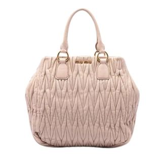 Miu Miu Sac bandouli&egrave;re matelass&eacute; en nappa Pre-owned - Femme - Pre-owned - Beige - Taille: ONE Size