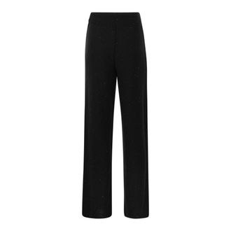 Fabiana Filippi Glitzernde Hose mit weitem Bein - - Trousers - Damen - Schwarzk - 2XS