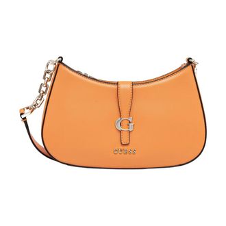 Guess Carrie Shoulder Bag - Femme - Sacs - Orange - Taille: ONE Size