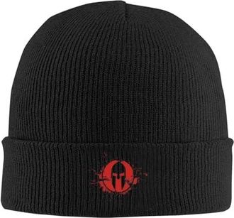 Generic Casquette dHomme, Casque &agrave; lint&eacute;rieur Cercle Rouge Hommes, Bonnet tricot&eacute; Unisex Femmes Casquette Pull Chaud Hiver Chaleureux Cadeau de v&eacute;lo en Plein 