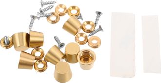Garneck 8stücke Brass Füße Für Schmuckkästen Und Serviertabletts Stabil Antirutsch Dual-use Design Elegantes Messing-Finish Für Holzunterlagen Und Möbel