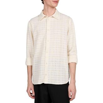 Won Hundred Chemise &agrave; carreaux en coton m&eacute;lang&eacute;