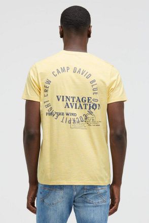 Camp David Rundhalsshirt mit Kontrastn&auml;hten