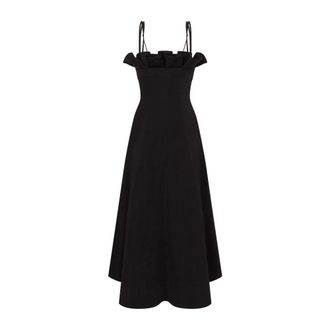 Philosophy di Lorenzo Serafini Femme, Robes, Noir, Taille: 38 FR Midi Knot-Strap Dress