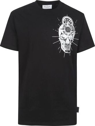 Philipp Plein Homme, Tops, Noir, Taille: XL T-shirt &agrave; col rond