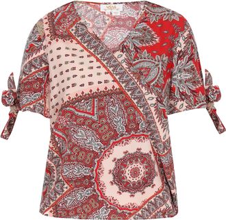 Usha Bluse Frauen rot mehrfarbig