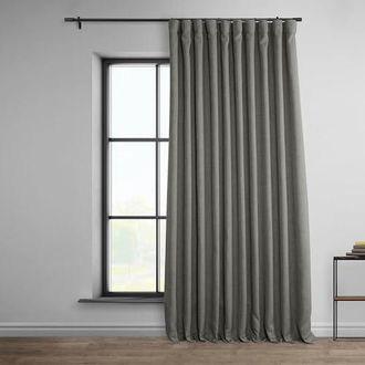 Half Price Drapes BOCH-LN185-P Kunst-Verdunkelungsvorhänge, 274 cm lang, extra breit, Luxus-Leinen-Vorhänge für Schlafzimmer und Wohnzimmer (1 Panel), 274 cm x 274 cm, 