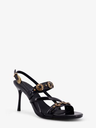 Pinko Womens Leather Sandals Vanda Black