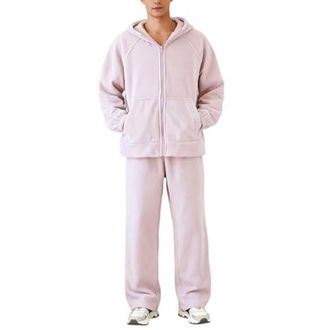 Generic Pyjama Homme Hiver Pyjama Polaire Homme Ensemble Deux Pi&egrave;ces Thermique Hiver Polaire Ultra Doux Manches Longues Tenue Relaxante par Grand Froid