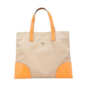 Prada Sac cabas en toile et cuir Pre-owned - Femme - Pre-owned - Multicolore - Taille: ONE Size