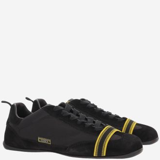 Fendi Mens Sneakers Flow Suede And Fabric Black Polyamide Trainers