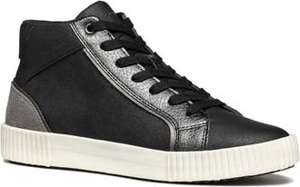 Geox Womens D Blomiee D Sneaker, Black Dk Grey, 38 EU