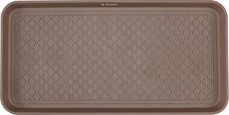 Navaris Schuhablage Braun - Schuhwanne 76x38cm - Platzsparende Kunststoff Schuhmatte - Abtropfschale für 3 Paar Schuhe - wasserdichte Schuhabtropfschale groß 