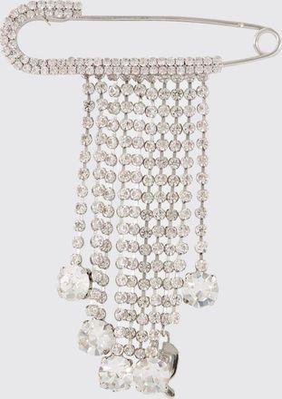 Paco Rabanne Broche en aluminium avec strass et franges bijou