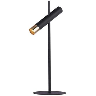Searchlight Tischlampe Stehleuchte Wohnzimmerlampe Spot beweglich schwarz gold LED H 50,5cm