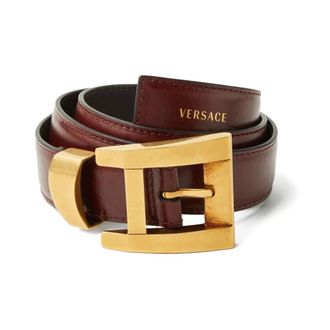 Versace Femme, Accessoires, Brun, Taille: 90 CM Ceinture H.30 en cuir de veau