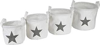 axentia Korb-Set, weiß, L: Ø 19 cm, Höhe ca. 17 cm