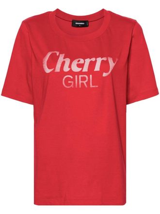Dsquared2 t-shirt Easy Fit - Rouge