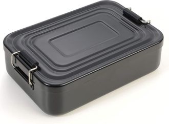 Troika Troika Lunchbox mit B&uuml;gelverschluss Aluminium Schwarz, Gr&ouml;&szlig;e: 11,6cm x 17,9cm x 5,5cm, BOX82