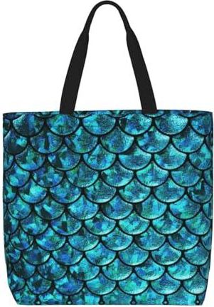 Generic &Eacute;cailles De Poisson. Sac A Main Femme L&eacute;ger Tote Bag Pliable Sac Fourre-Tout Pour Gym Travail Voyage