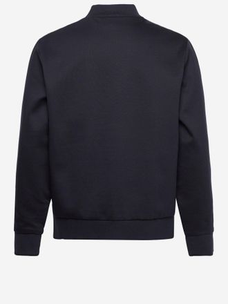 HUGO BOSS Cotton Zip Sweatshirt - Navy