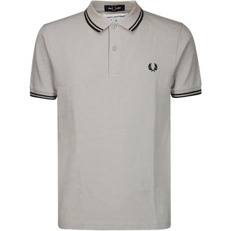 Comme Des Gar&ccedil;ons Graues Poloshirt mit Logo-Stickerei - - Tops - Herren - Grau - L