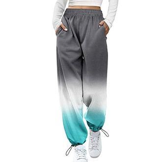 Generic Paperback Pantalon de jogging pour femme - Taille - Poches sportives - Avec boutons-pression sur le c&ocirc;t&eacute;, gris, S