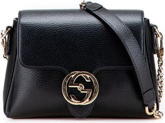 Gucci Hobo Bags - Small Dollar Calfskin Interlocking G Crossbody - Gr. unisize - in Schwarz - für Damen