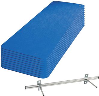Sport-Thieme Gymnastikmatten-Set Fit & Fun | Gruppen-Training | Sanitized-Veredlung | rutschfest | 10 Matten mit Aufh&auml;ngevorrichtung | Hautsympathisch | 2,7 kg | L