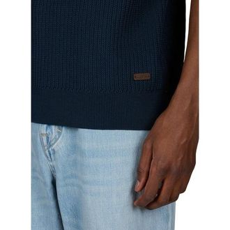 Eton Pull col v en coton