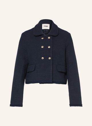 Maje Kastenjacke Mit Glitzergarn blau