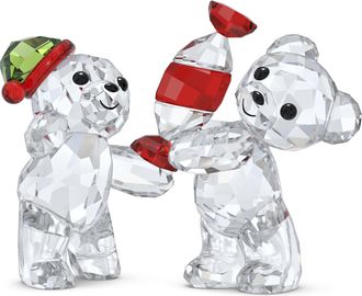 Swarovski Kris Bär Festtage Jahresausgabe 2023, Weihnachtliche Bärenfiguren mit Mehrfarbigen Kristallen