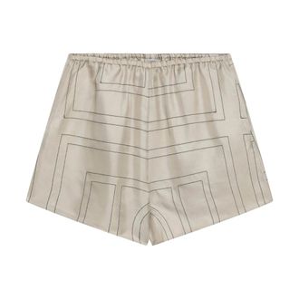 Toteme Femme, Shorts, Blanc, Taille: 40 FR Monogram Silk PJ Shorts