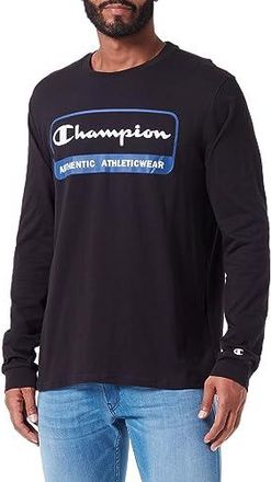 Champion Herren Legacy Graphic Shop Authentic - L-s Crewneck Langarmshirt, Nero, M EU