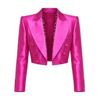 Dolce & Gabbana Seidenblazer - - Jackets - Damen - Rosa - M