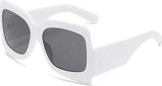 Generic Lunettes De Soleil Vintage &Agrave; Grande Monture For Hommes Et Femmes, Id&eacute;ales For Les F&ecirc;tes Et Les S&eacute;ances Photo.(White)