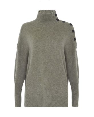 Kujten Pull cachemire col cheminé boutons dorés, 4 fils - Pull Pinko