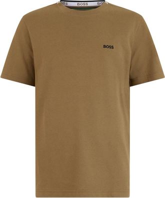 HUGO BOSS Homme, Tops, Brun, Taille: XS T-shirt en coton &agrave; manches courtes