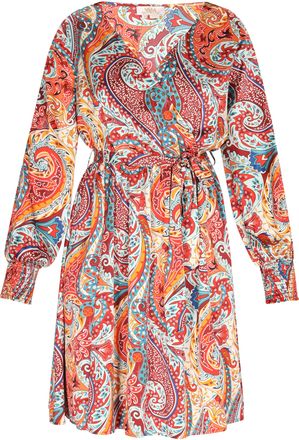 Usha Kleid Damen Orange Mehrfarbig